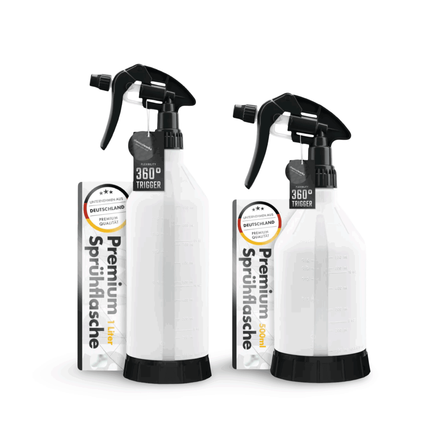 chemicalworkz Sprayflaske Sort med 360° Canyon Trigger - The Detailer